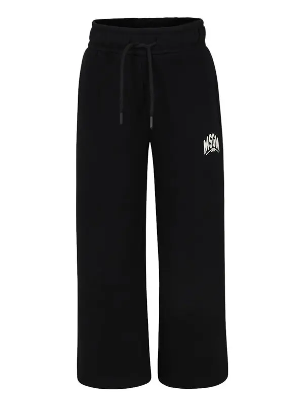MSGM Logo-print Cotton Track Pants - Black