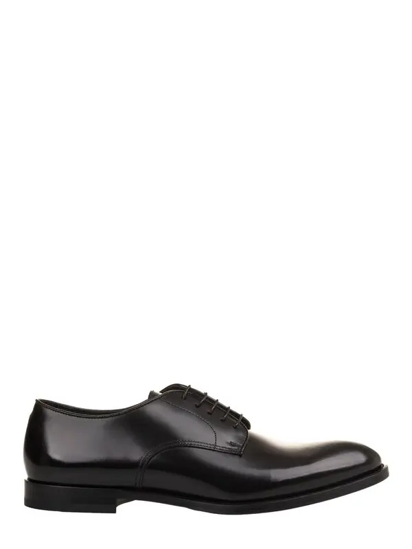 DOUCAL'S Almond Toe Derby With Lace Up Fastening - Black