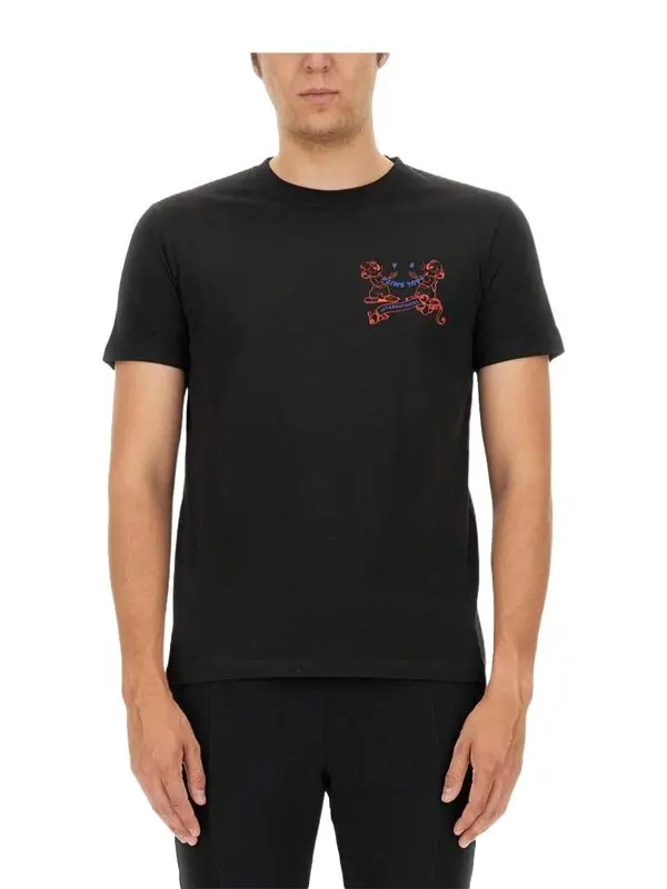 Paul Smith Graphic Printed Crewneck T-shirt - Black