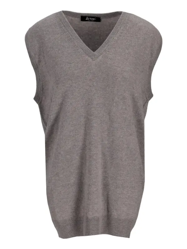 Lela Rose Sleeveless Knitted Vest - Gray