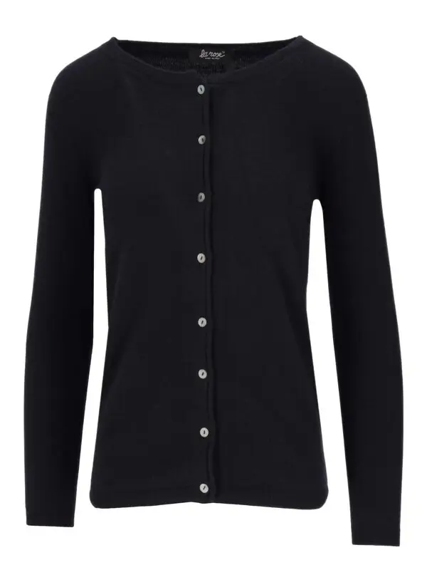 Lela Rose Long-sleeve Button-up Cardigan - Black