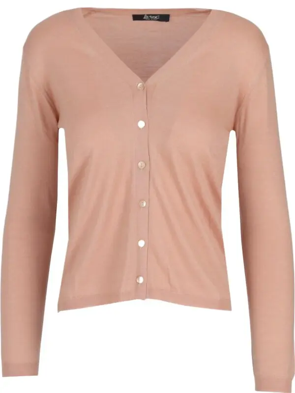 Lela Rose Knitted V-neck Cardigan - Nude