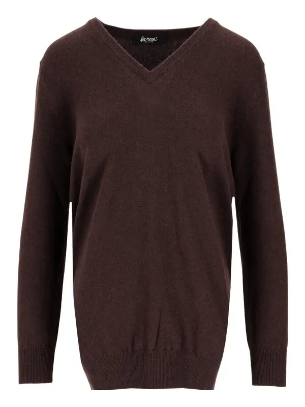 Lela Rose V-neck Pullover Sweater - Black