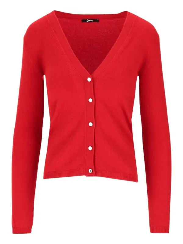 Lela Rose Long-sleeve Knitted Cardigan - Red
