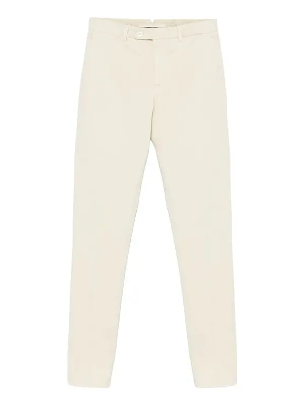 Incotex Buttoned Cotton Pants - Light Beige