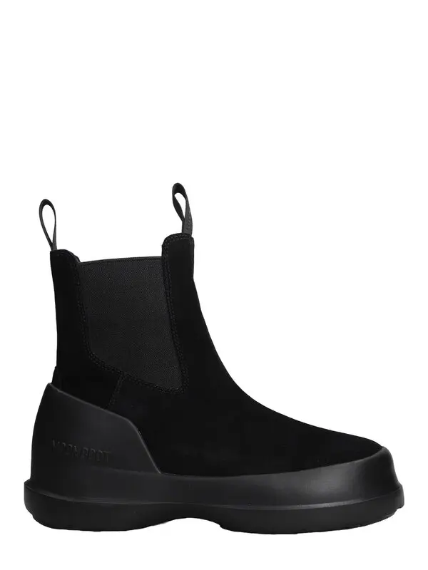 Moon Boot Luna Logo-embossed Slip-on Boots - Black