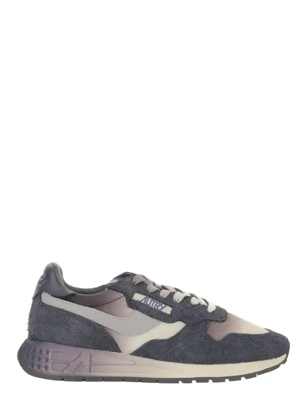AUTRY Logo Detailed Lace-up Sneakers - Gray