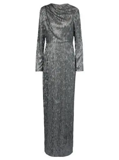 Erdem Sequined Draped Maxi Dress - Black