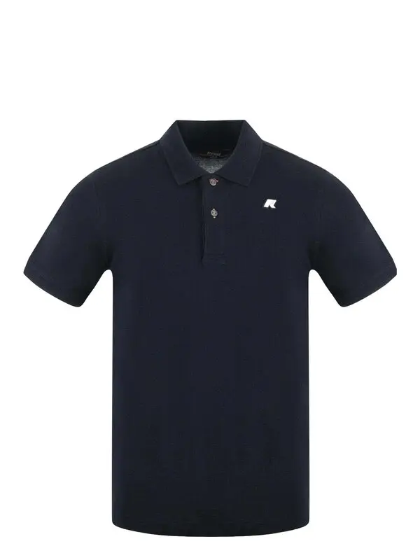 K-WAY Logo Patch Short-sleeved Polo Shirt - Black