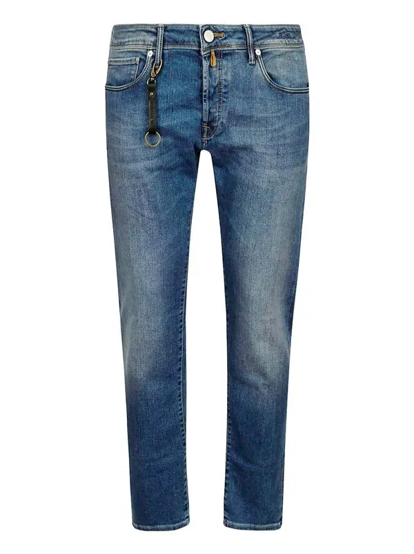 Incotex Stonewashed Slim Cut Jeans - Blue