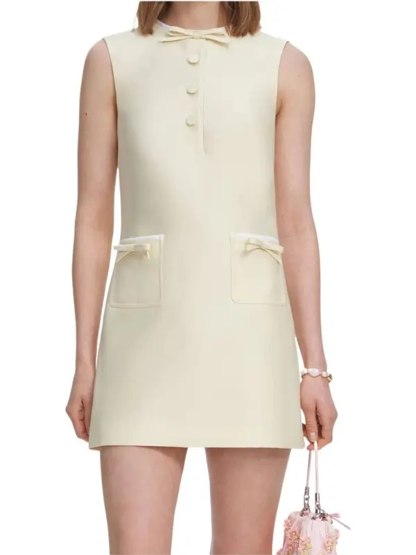SELF-PORTRAIT Bow Dress - Yellow