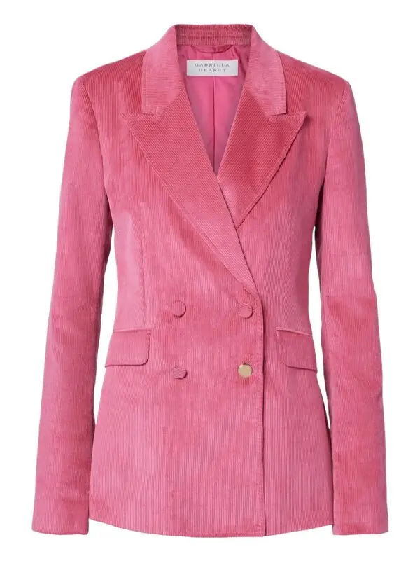 Gabriela Hearst Long Sleeve Double Breasted Suit Jacket - Pink