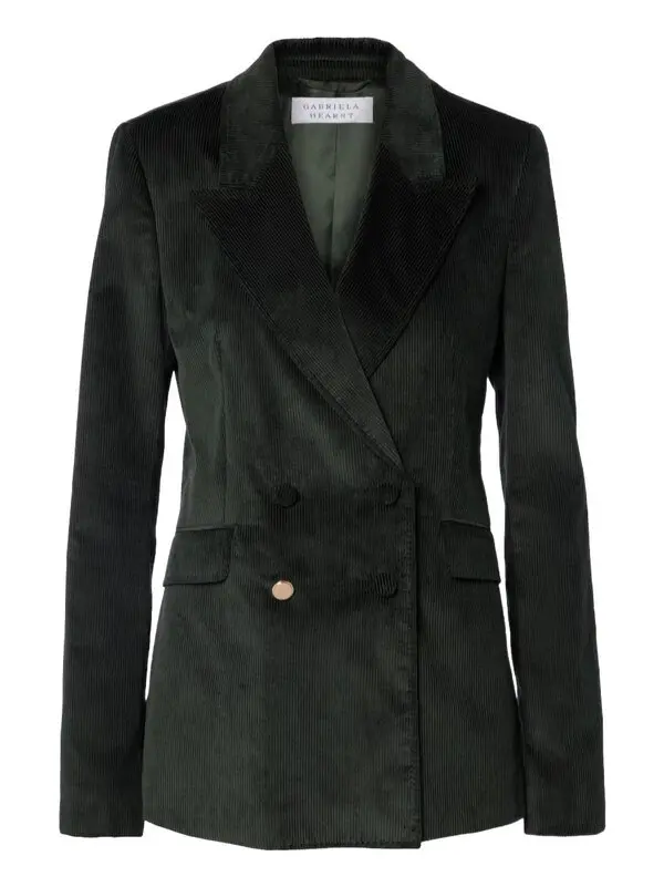 Gabriela Hearst Long Sleeve Double-breasted Suit Jacket - Black