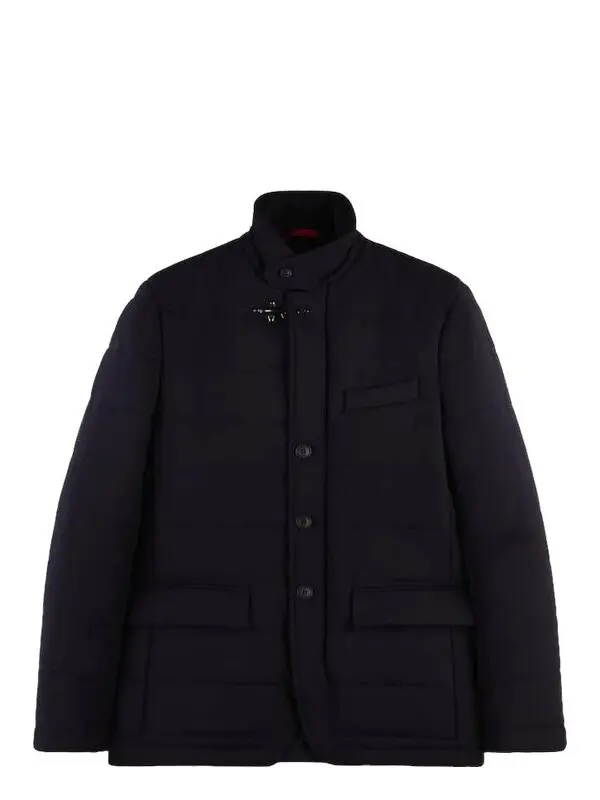 FAY Quilted Jacket With Iconic Toggle Closure - Black