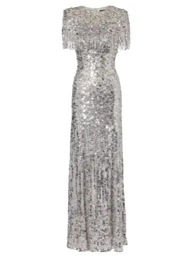 Jenny Packham Eugenie Sequin Gown - Gray
