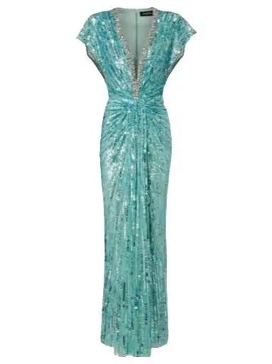 Jenny Packham Lacie Embellished Gown - Blue