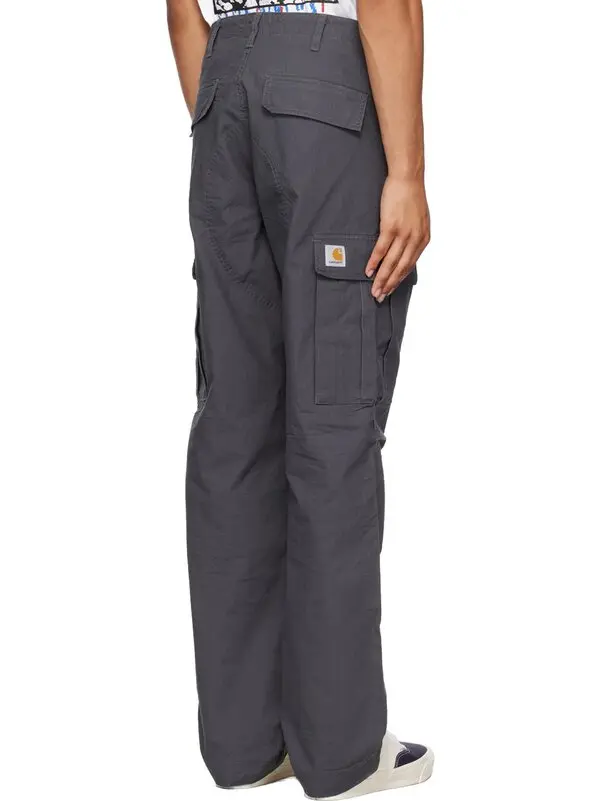 Carhartt Wip Grey Regular Cargo Pants - Black