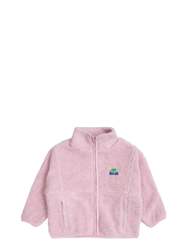 American Vintage Logo Zip-up Fleece Sweatshirt - Pink