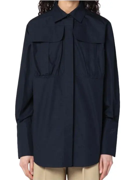 PATOU Safari Poplin Shirt - Blue
