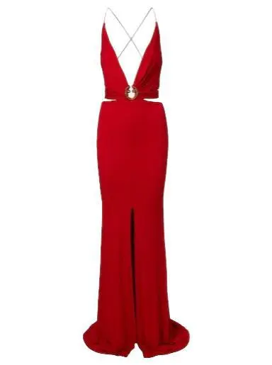 Roberto Cavalli Open-back Gown - Red