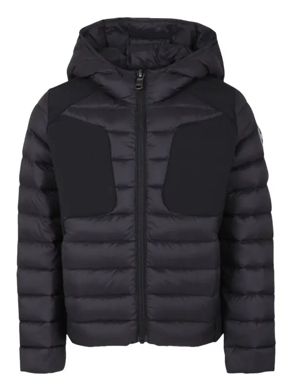COLMAR Hooded Down Jacket With Logo Detail - Black