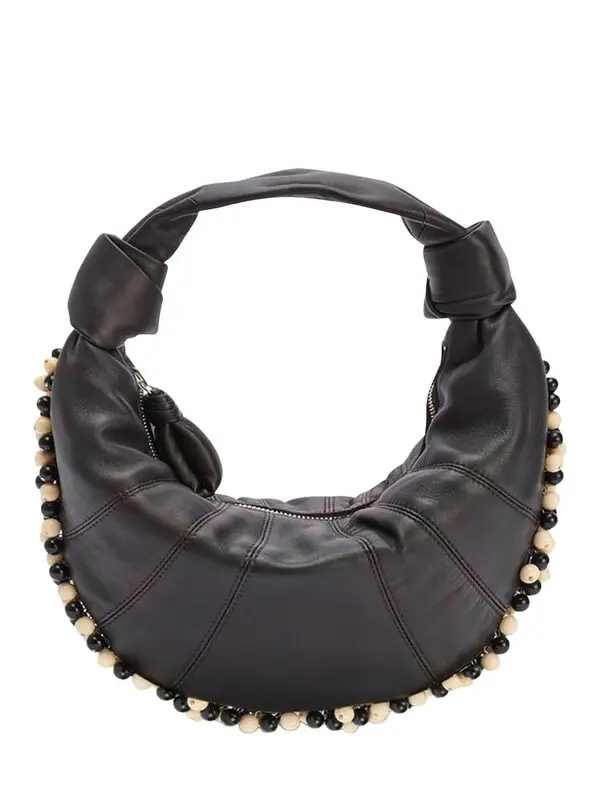 LEMAIRE Fortune Mini Bag With Beads - Brown