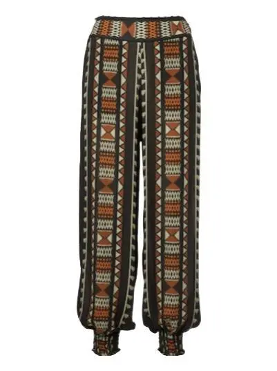 Johanna Ortiz Nareem Silk Georgette Printed Balloon Pants - Black