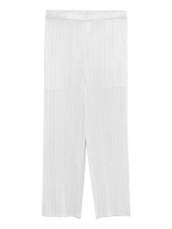Issey Miyake Elasticated Waistband Pleated Trousers - White