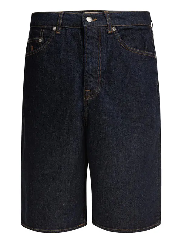 StÜssy Wide Leg Denim Shorts - Black