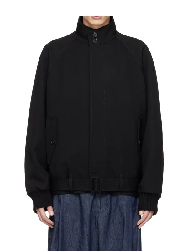 LANVIN Wool Twill Casual Jacket - Black