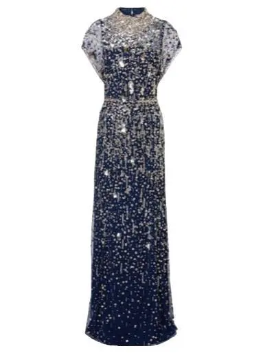 Jenny Packham Sylvie Embellished Gown - Black