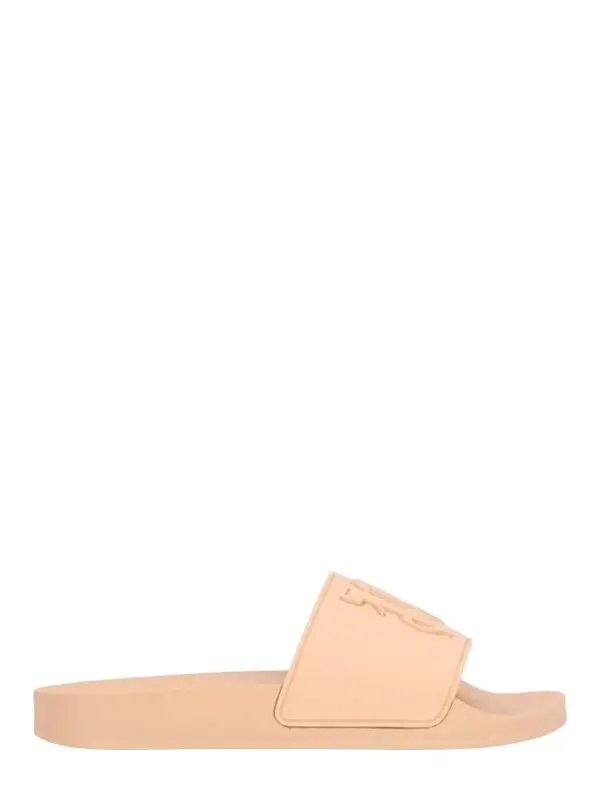 Palm Angels Embossed Logo Pool Slides - Nude