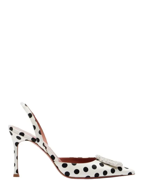 Amina Muaddi Pointed-toe High Heels - Ivory