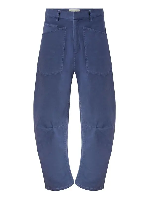 NILI LOTAN Wide-leg Casual Trousers - Blue
