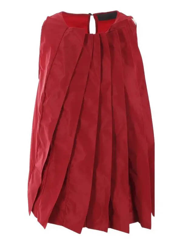 MARIA CALDERARA Pleated Sleeveless Top - Red