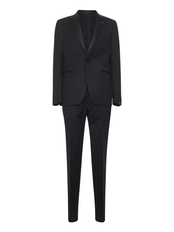 Tagliatore Single-breasted Blazer And Trousers - Black