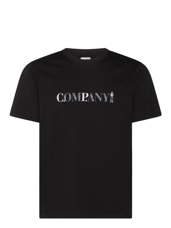 C.P. COMPANY Logo Printed Crewneck T-shirt - Black