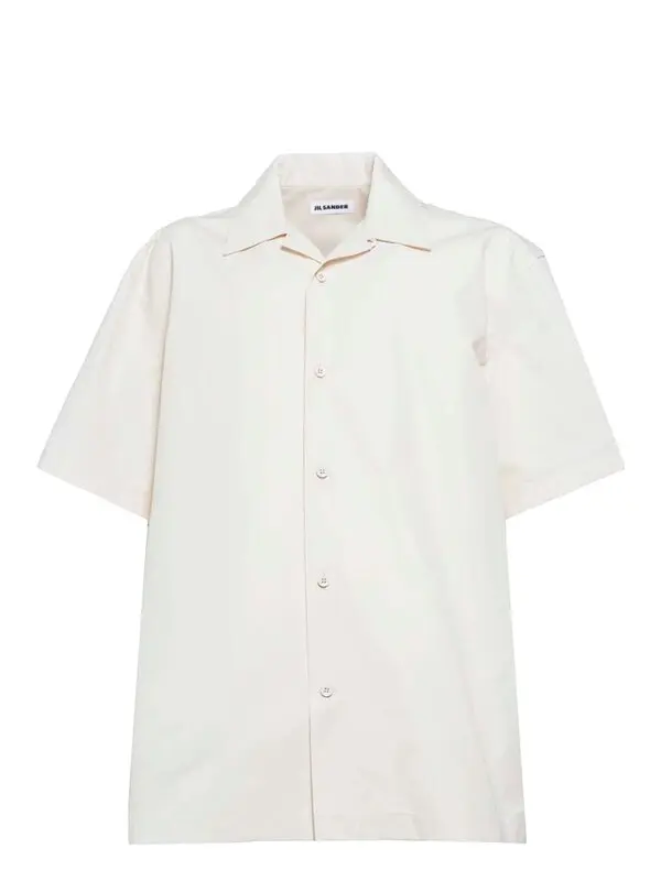 JIL SANDER Short-sleeved Poplin Shirt - Beige