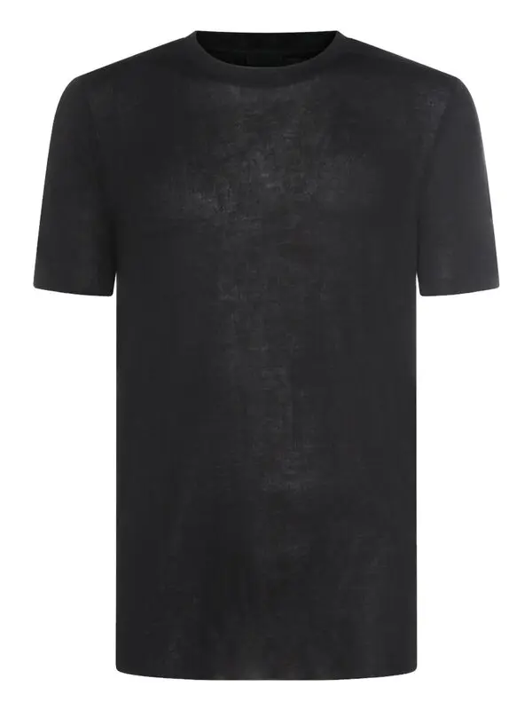 THOM KROM Sheer Crew-neck T-shirt - Black