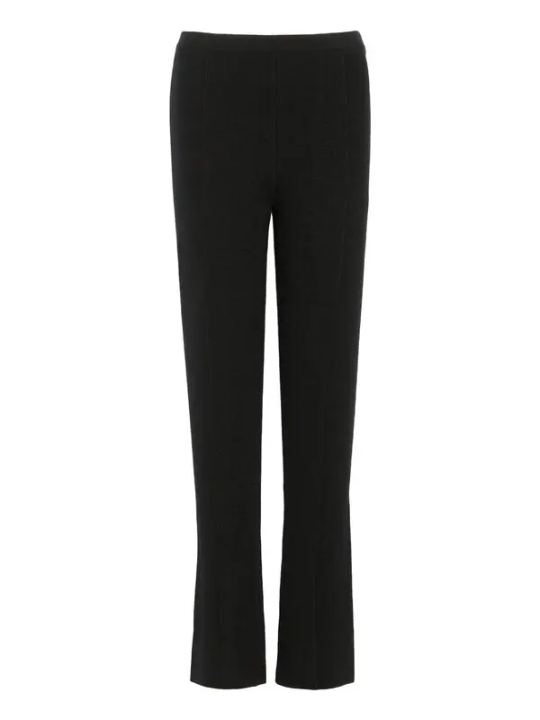 BARRIE Pleated Wool Cashmere Leggings - Black