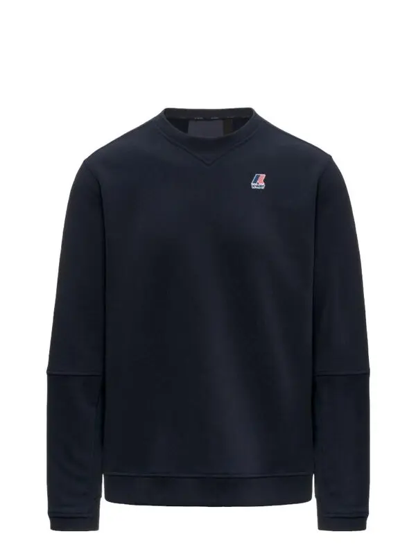K-WAY Crewneck Sweatshirt With Logo - Blue