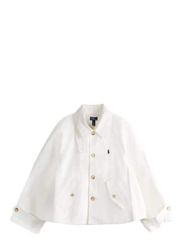 Polo Ralph Lauren Logo Embroidered Collared Jacket - Cream