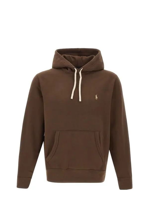 Polo Ralph Lauren Embroidered Logo Hoodie - Brown