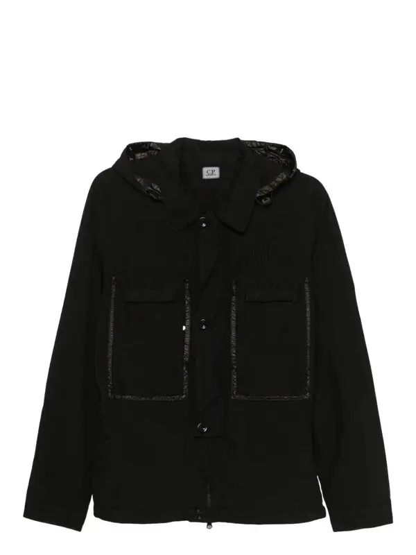 C.P. COMPANY Goggle Detail Zip-up Jacket - Black