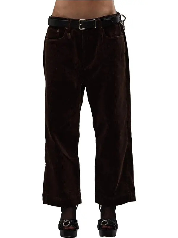 R13 Corduroy Belt-loop Trousers - Dark Chocolate