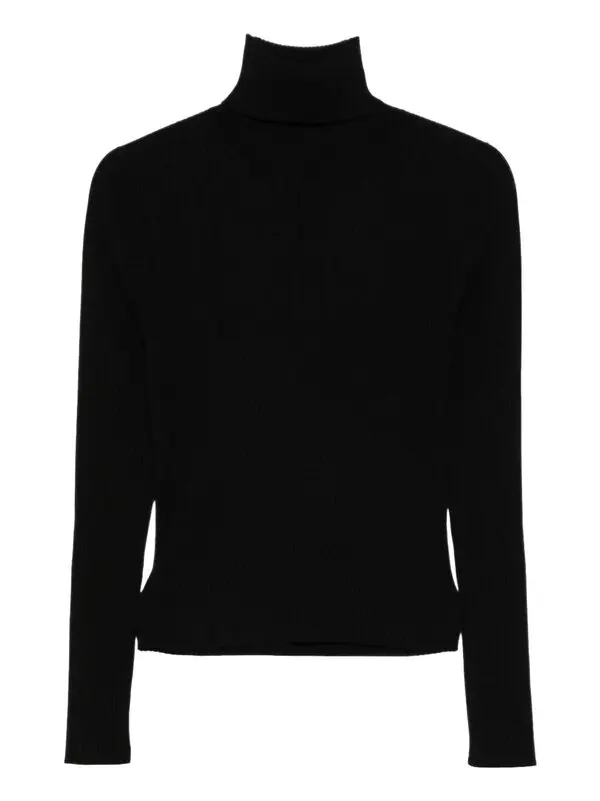 P.a.r.o.s.h Ribbed High Neck Sweater - Black