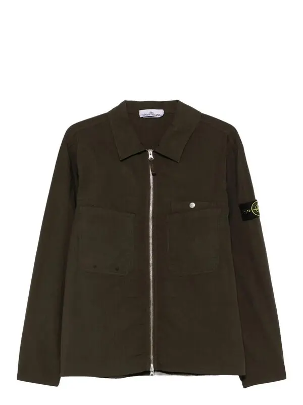 Stone Island Compass-badge Overshirt - Forest Green