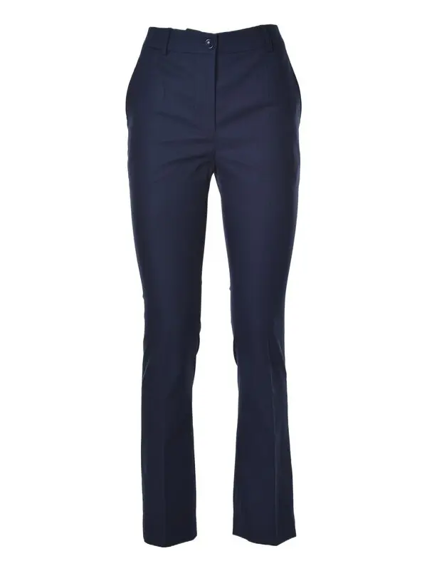 Moschino High Waisted Flared Trousers - Blue