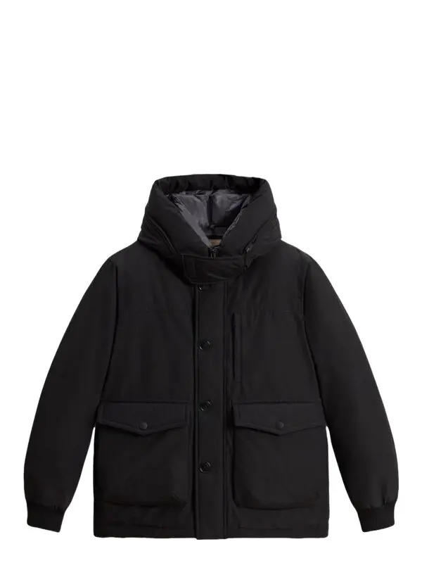 Woolrich Ramar Cloth Hooded Bomber Jacket - Black