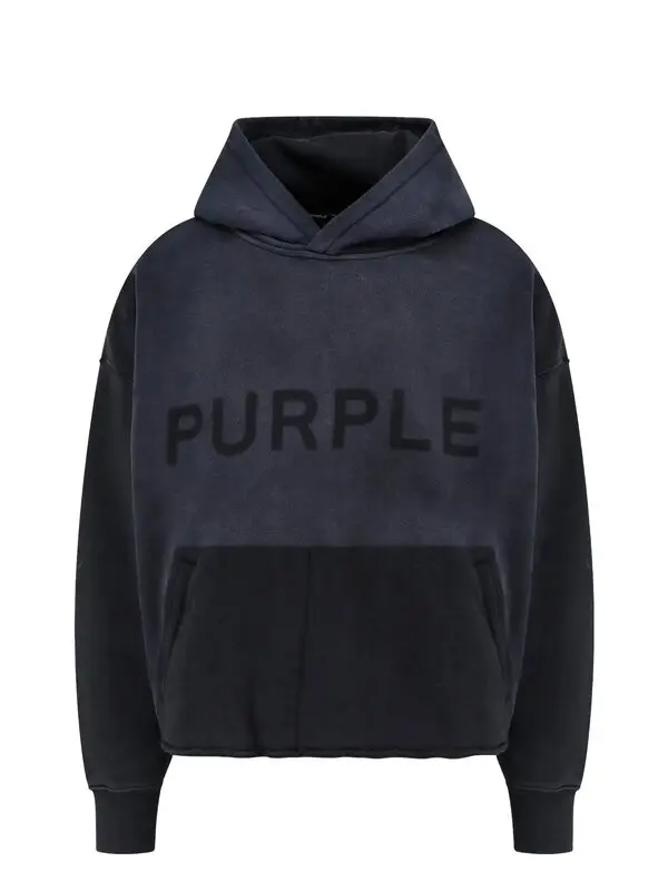 PURPLE BRAND Shadow Wordmark Hoodie - Black